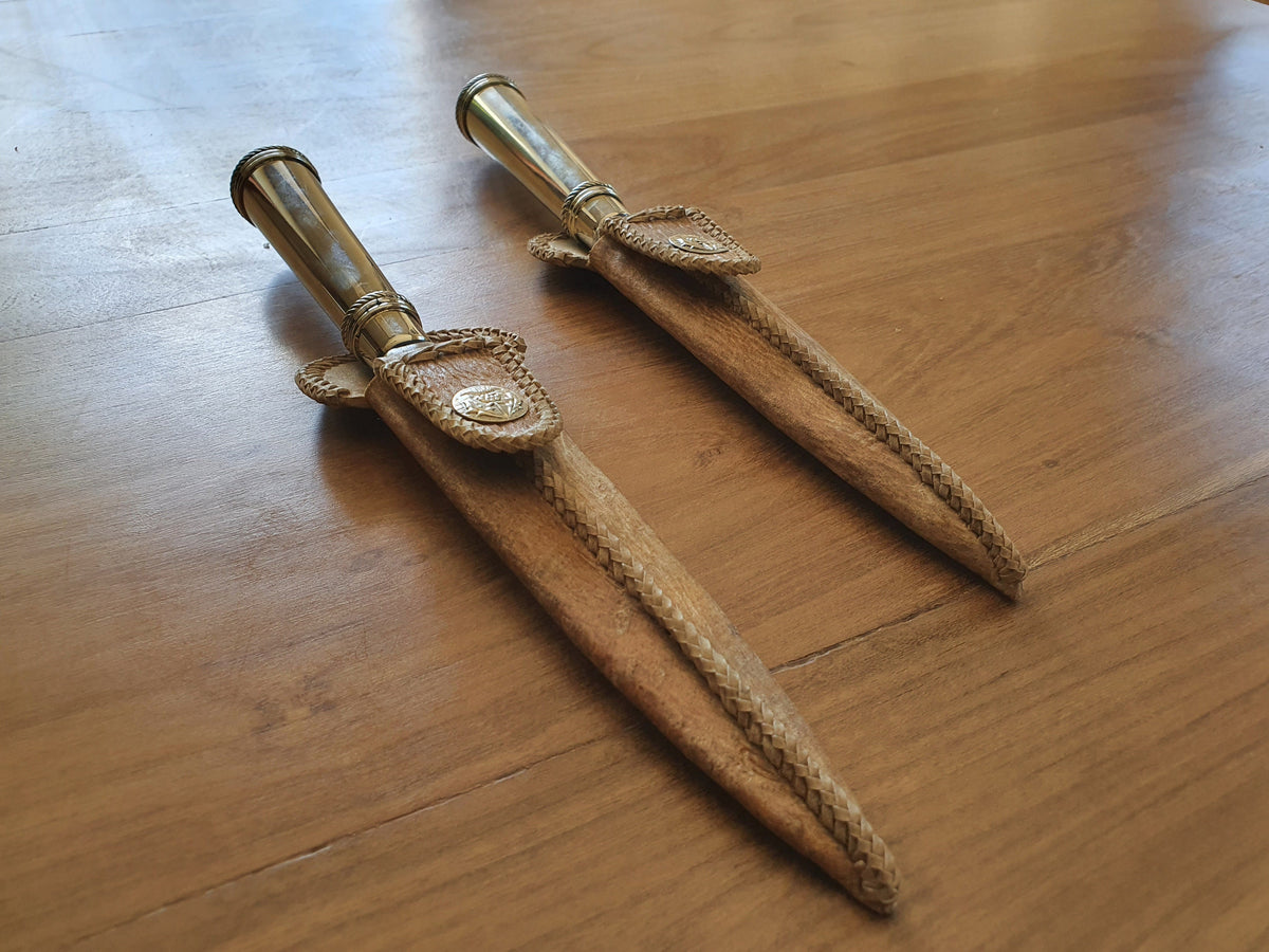 Set x 2 Argentine Gaucho Stek Knives. Stainless Steel 420 Mo Va. Missi ...